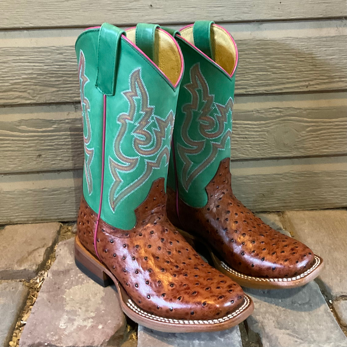 Boot Ostrich Green Mk9163 – texasgoldminors