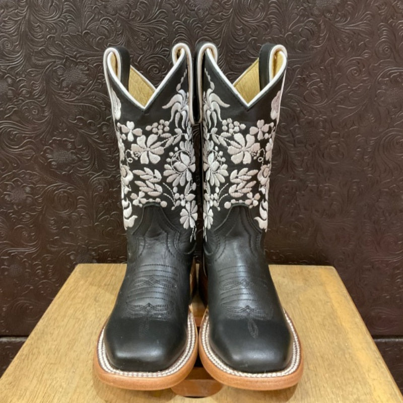 Macie Bean Black White Daisy Boot Mk9166 – texasgoldminors