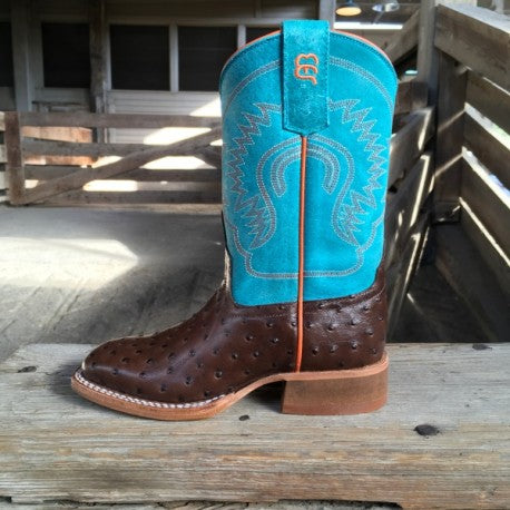 Anderson Bean Kids Square Toe Boot K7083 Impostrich Boot Anderson Bean Kids Square Toe Boot K7083 Impostrich Boot